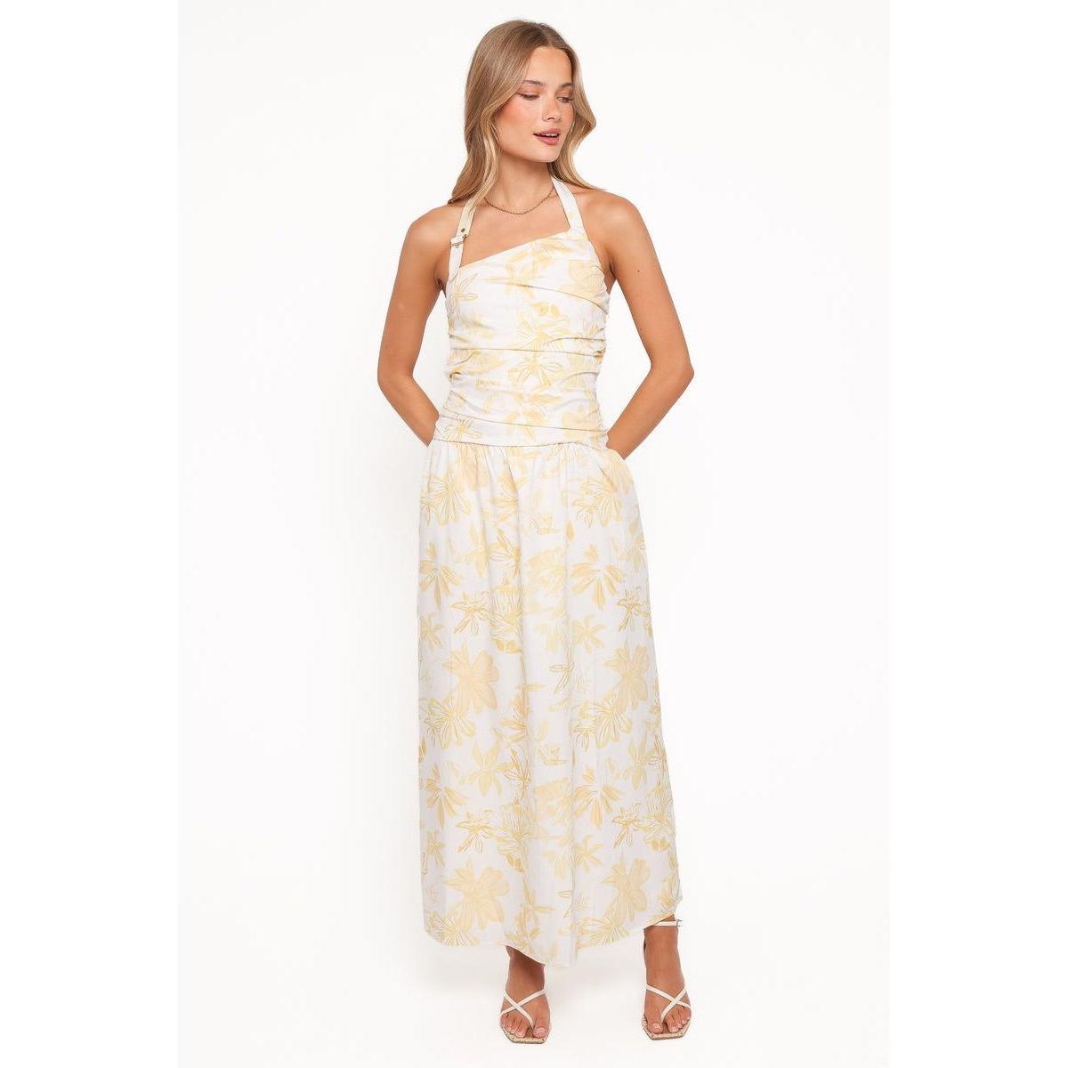 Click here for Petal and Pup Womens Jemma Halter Maxi Dress - Yel... prices
