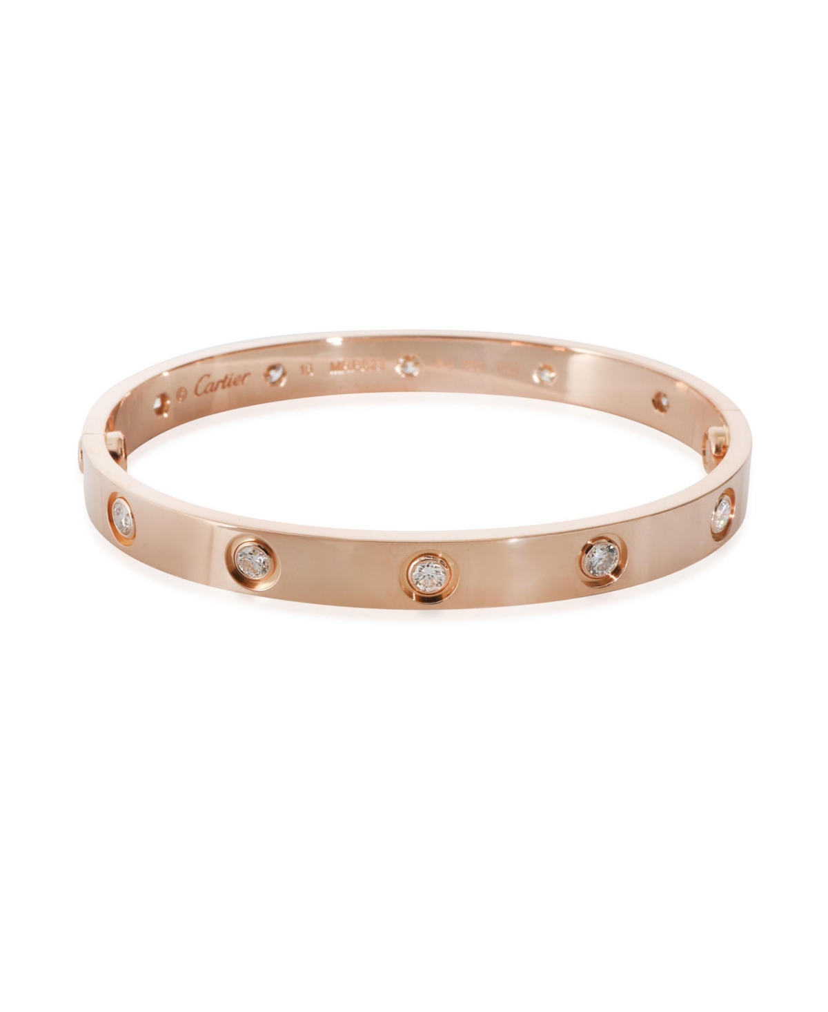 Click here for Pre-Owned Cartier Rose Gold Diamond Love Bracelet... prices