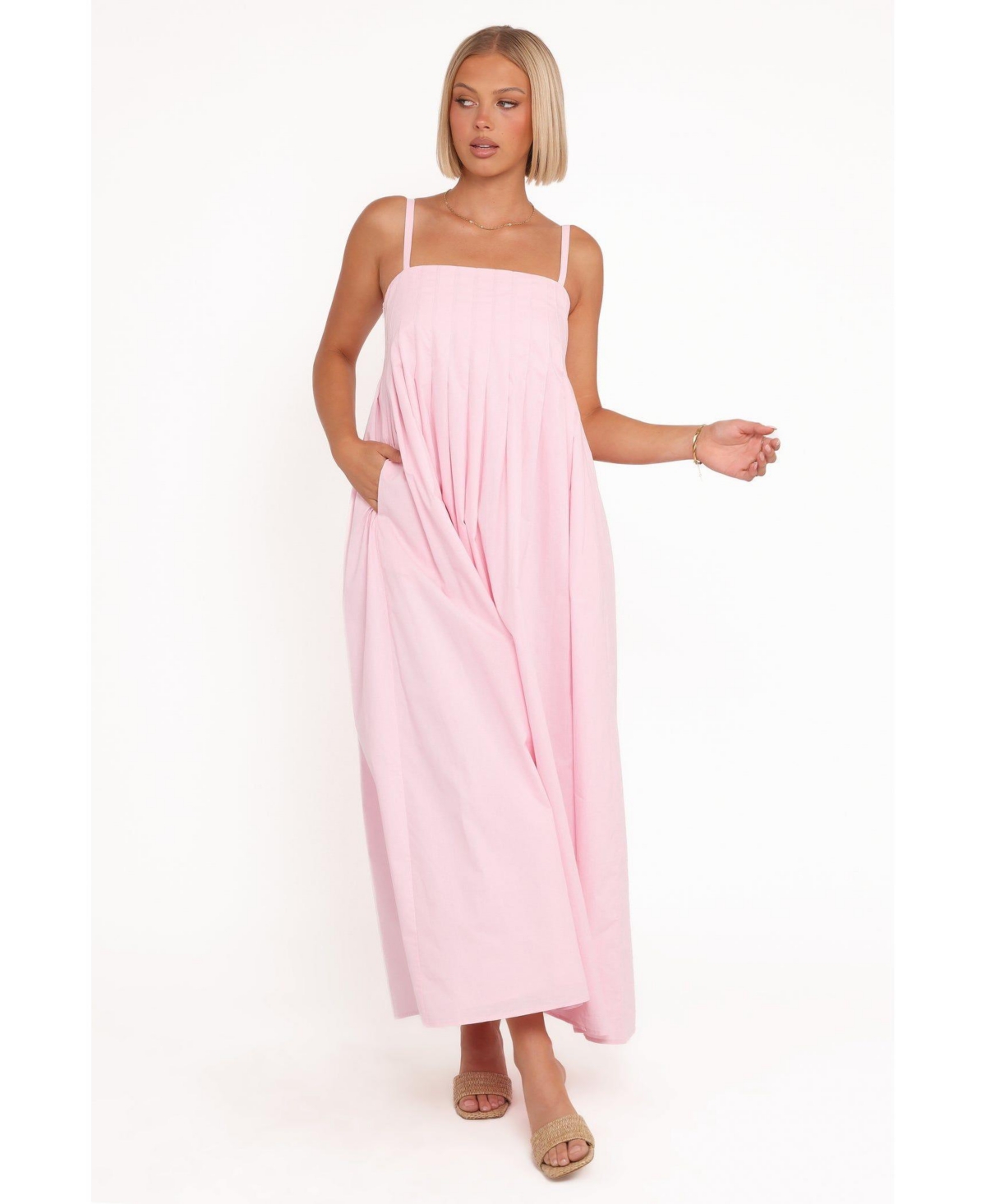 Click here for Petal and Pup Womens Corfu Midi Dress - Pink prices