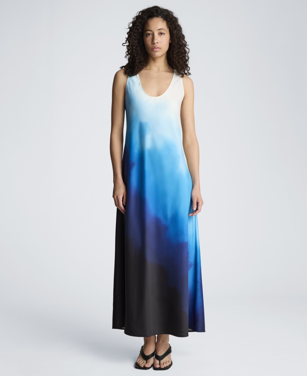 Click here for Kenneth Cole Womens Scoop Neck Long Slip Dress - L... prices