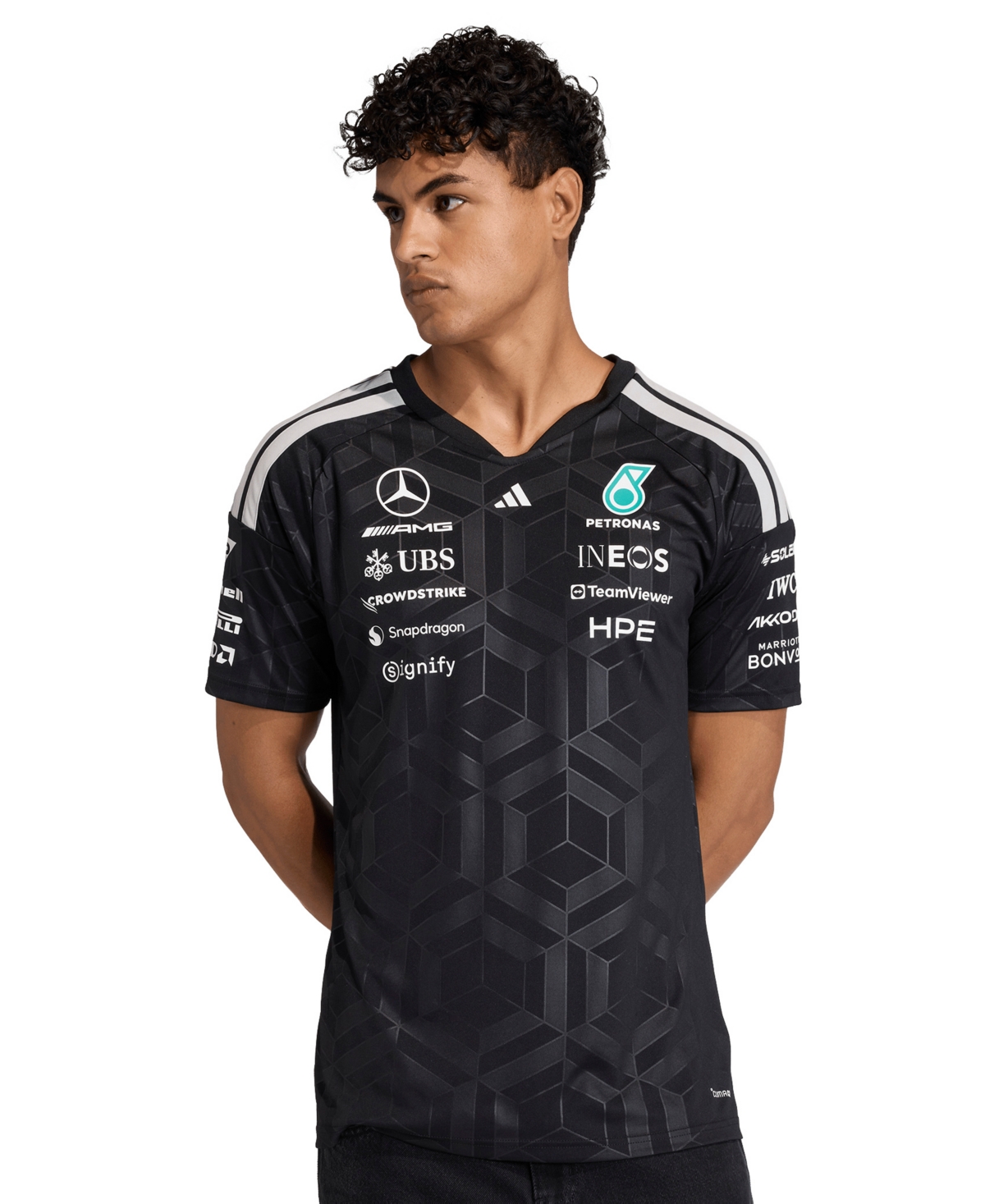 Click here for adidas Mens Mercedes Formula 1 Jersey T-Shirt - Bl... prices