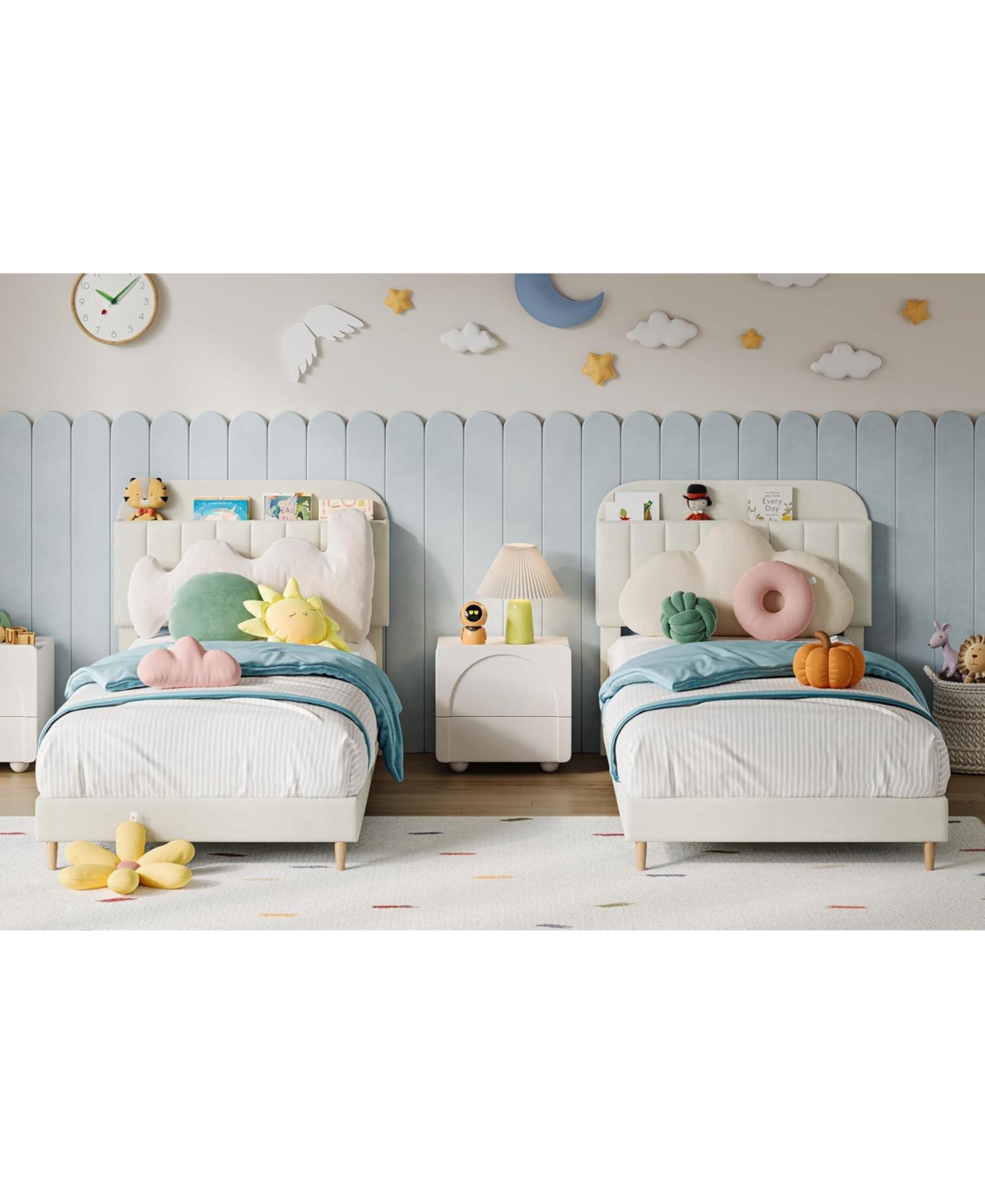 Click here for gaomon 2PCS Twin Upholstered Bed Frames Platform B... prices