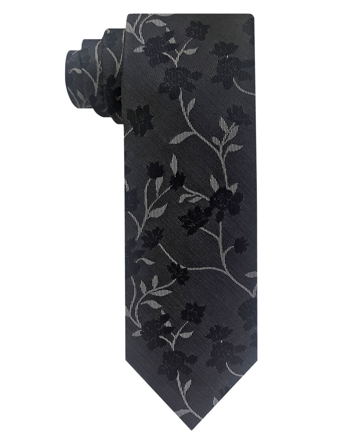 Click here for Van Heusen Mens Tonal Floral Slim Tie - Black prices