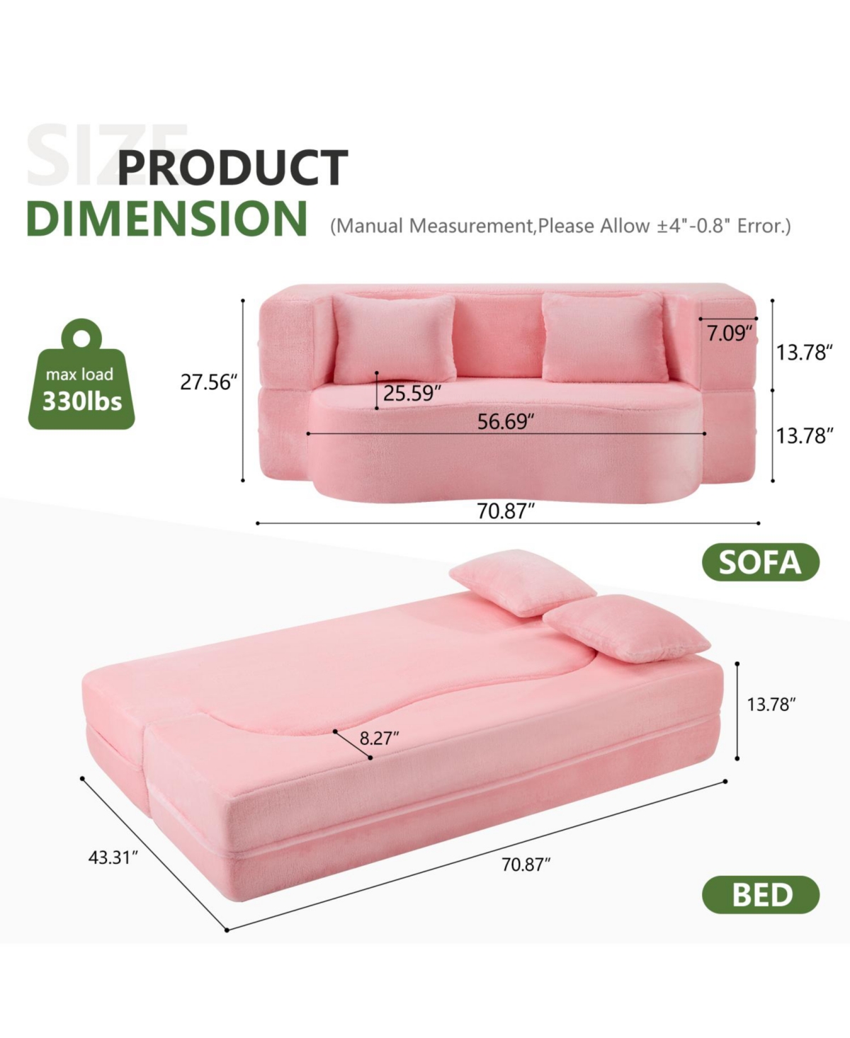 Click here for Streamdale Furniture 71 Folding Sofa Bed  Chenille... prices