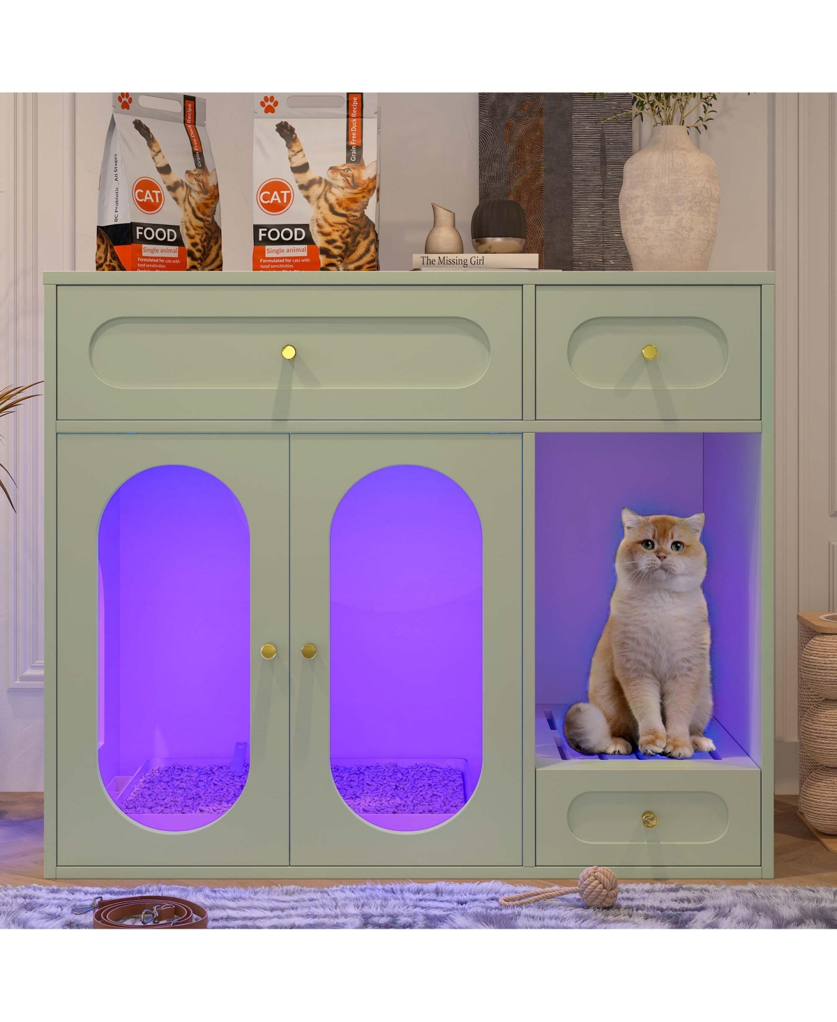 Click here for Aostirmotor Cat Litter Box Enclosure with Led Ligh... prices