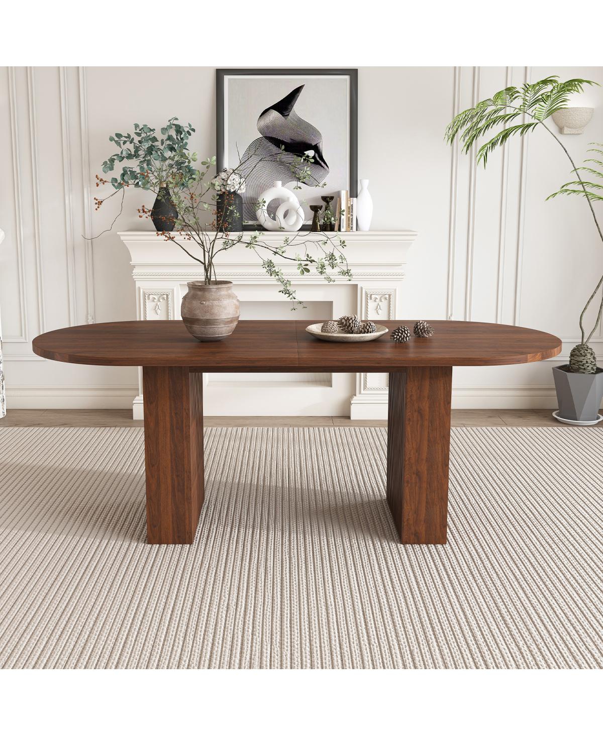 Click here for Streamdale Furniture Oval Dining Table for 6  Waln... prices