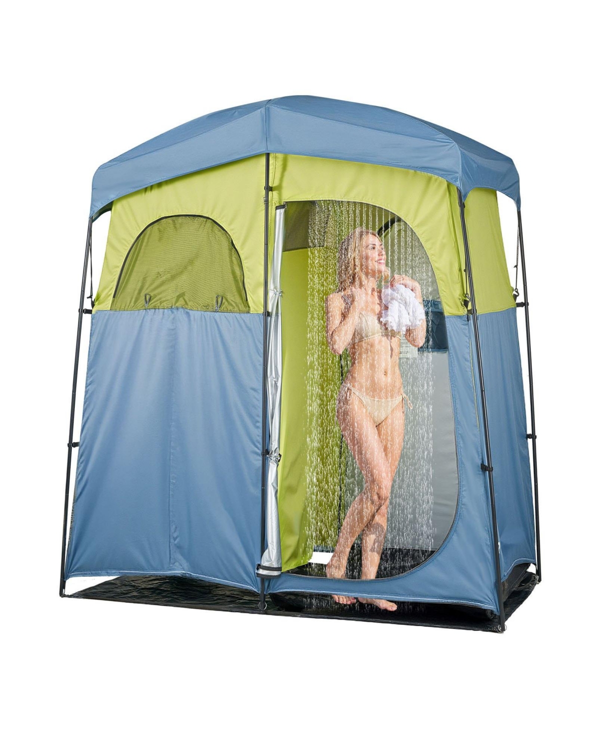 Click here for Mecale 2-Room Camping Shower Tent with Shower Bag... prices