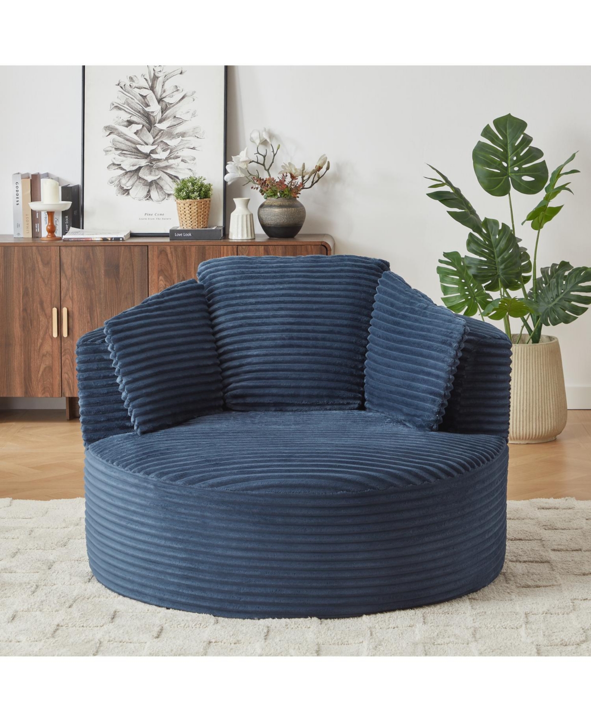 Click here for Streamdale Furniture Corduroy Round Chair - Cushio... prices
