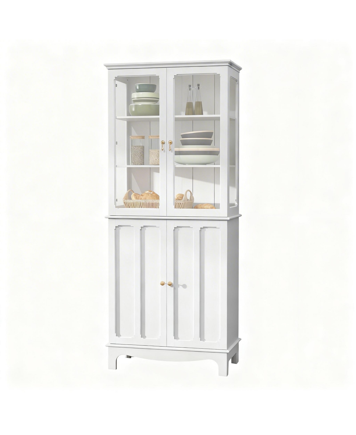 Click here for Yigii 72" Freestanding Kitchen Pantry Cabinet... prices
