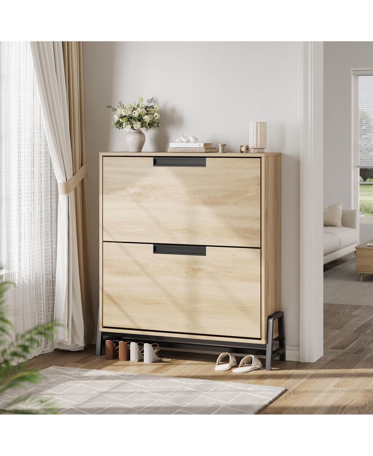 Click here for Homfan Shoe Storage Cabinet with 2 Flip Drawers &... prices