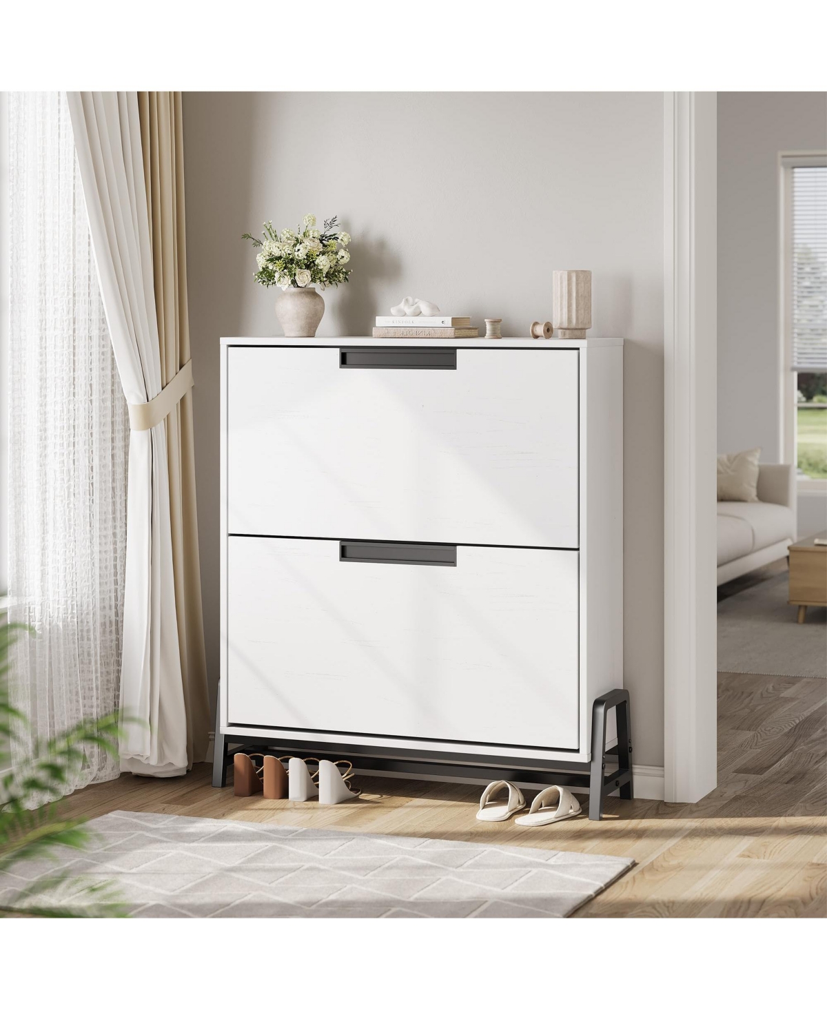 Click here for Homfan Shoe Storage Cabinet with 2 Flip Drawers &... prices