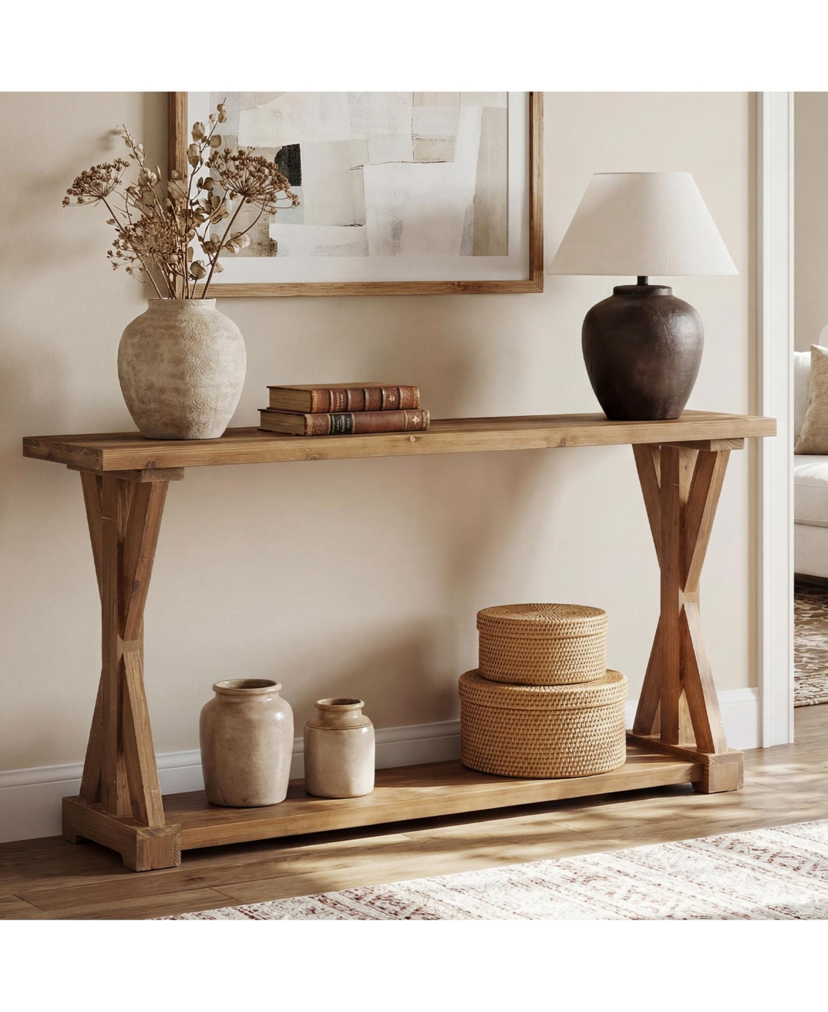 Click here for Tribesigns Solid Wood Console Table for Entryway... prices