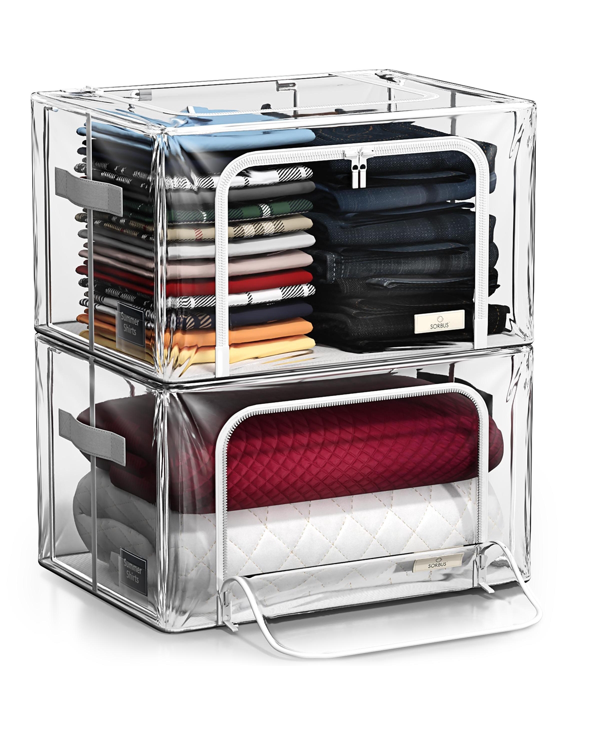 Click here for Sorbus Medium Foldable Clear Plastic Storage Bags... prices