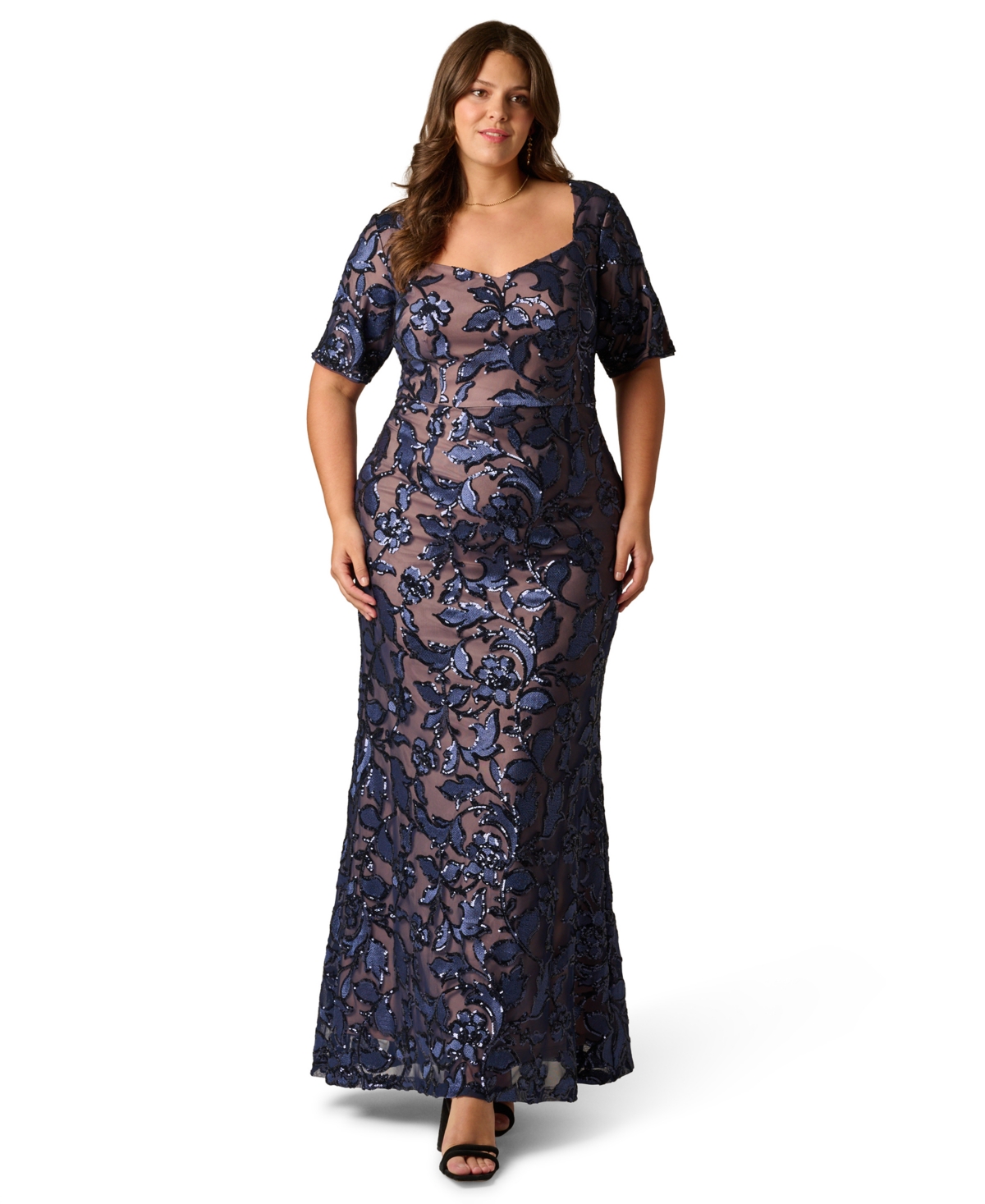 Click here for Adrianna Papell Plus Size Sequin Sweetheart Neck B... prices