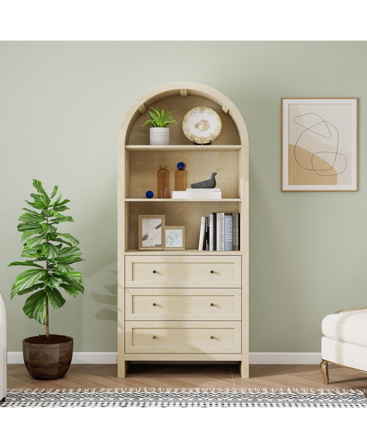 Click here for Streamdale Furniture Arched Kitchen Pantry Cabinet... prices