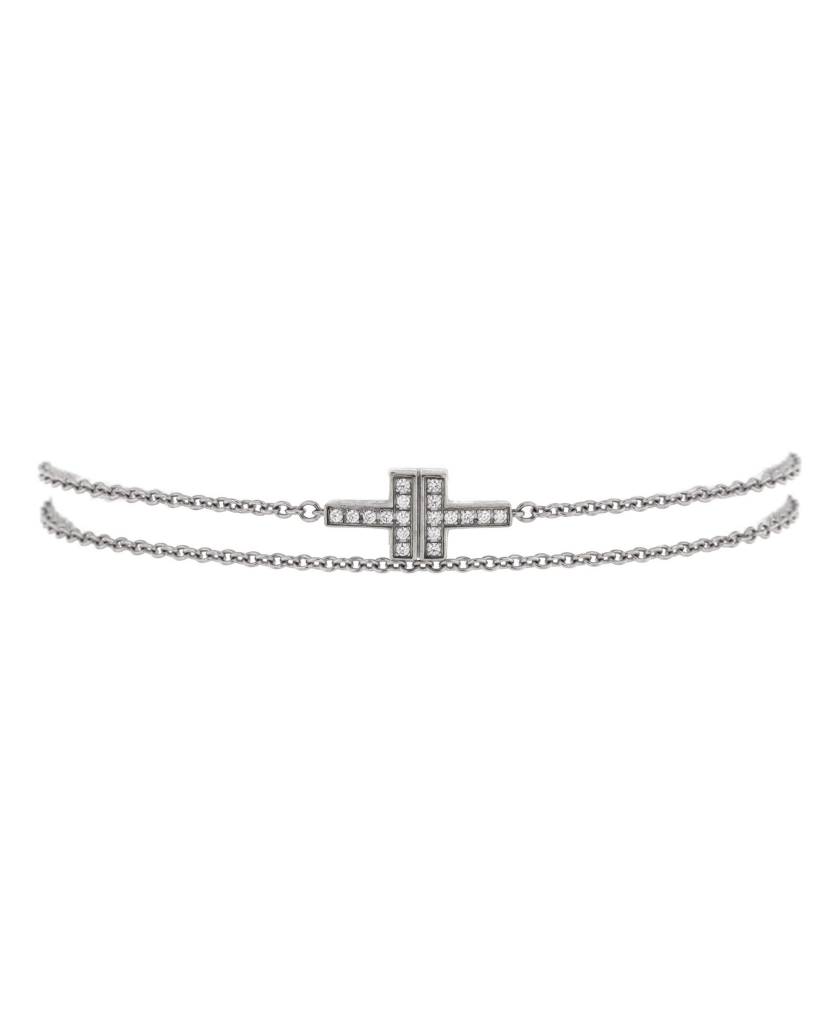 Click here for Pre-Owned Tiffany & Co T Double Chain Bracelet - 1... prices