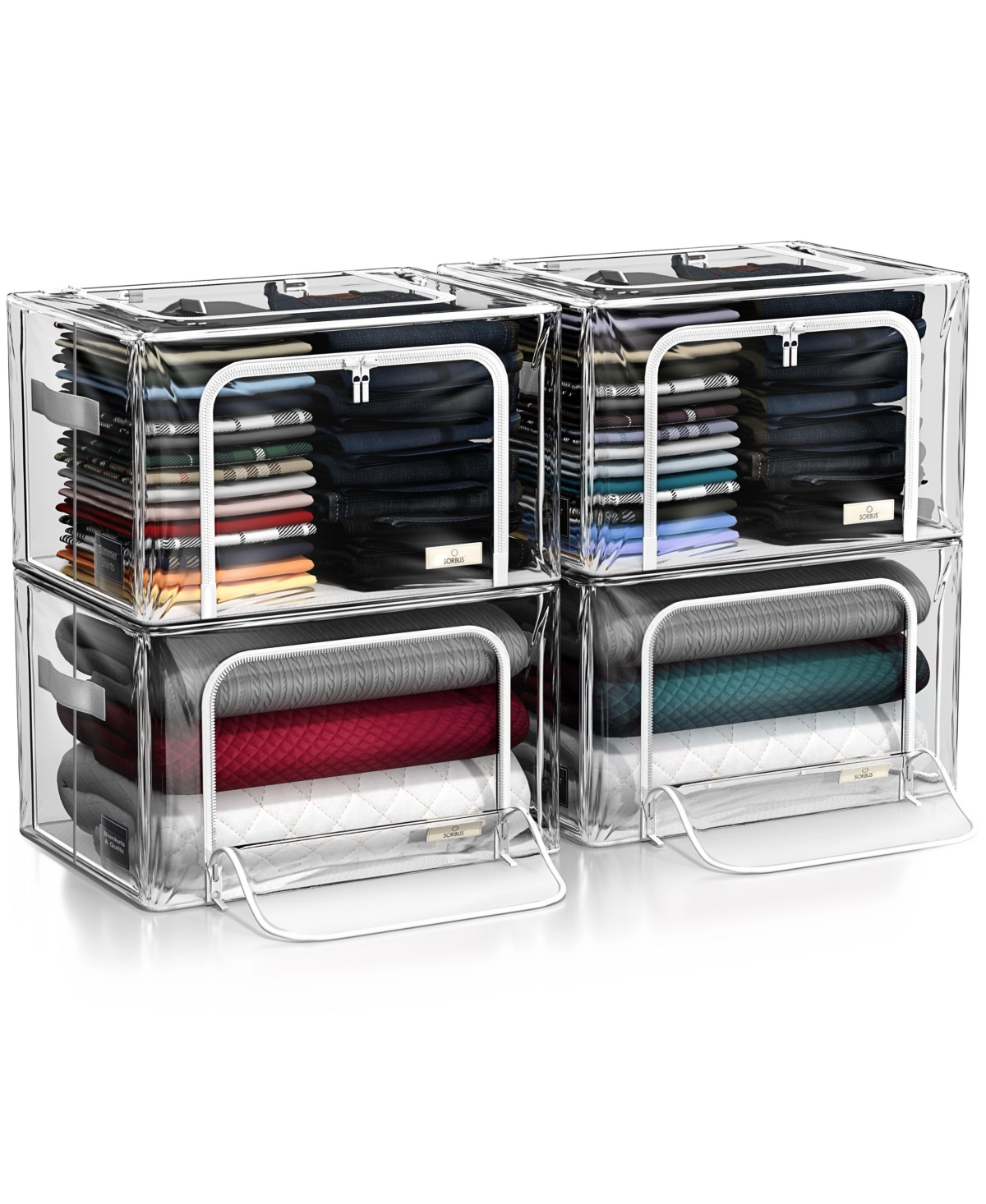 Click here for Sorbus Large Foldable Clear Plastic Storage Bags w... prices