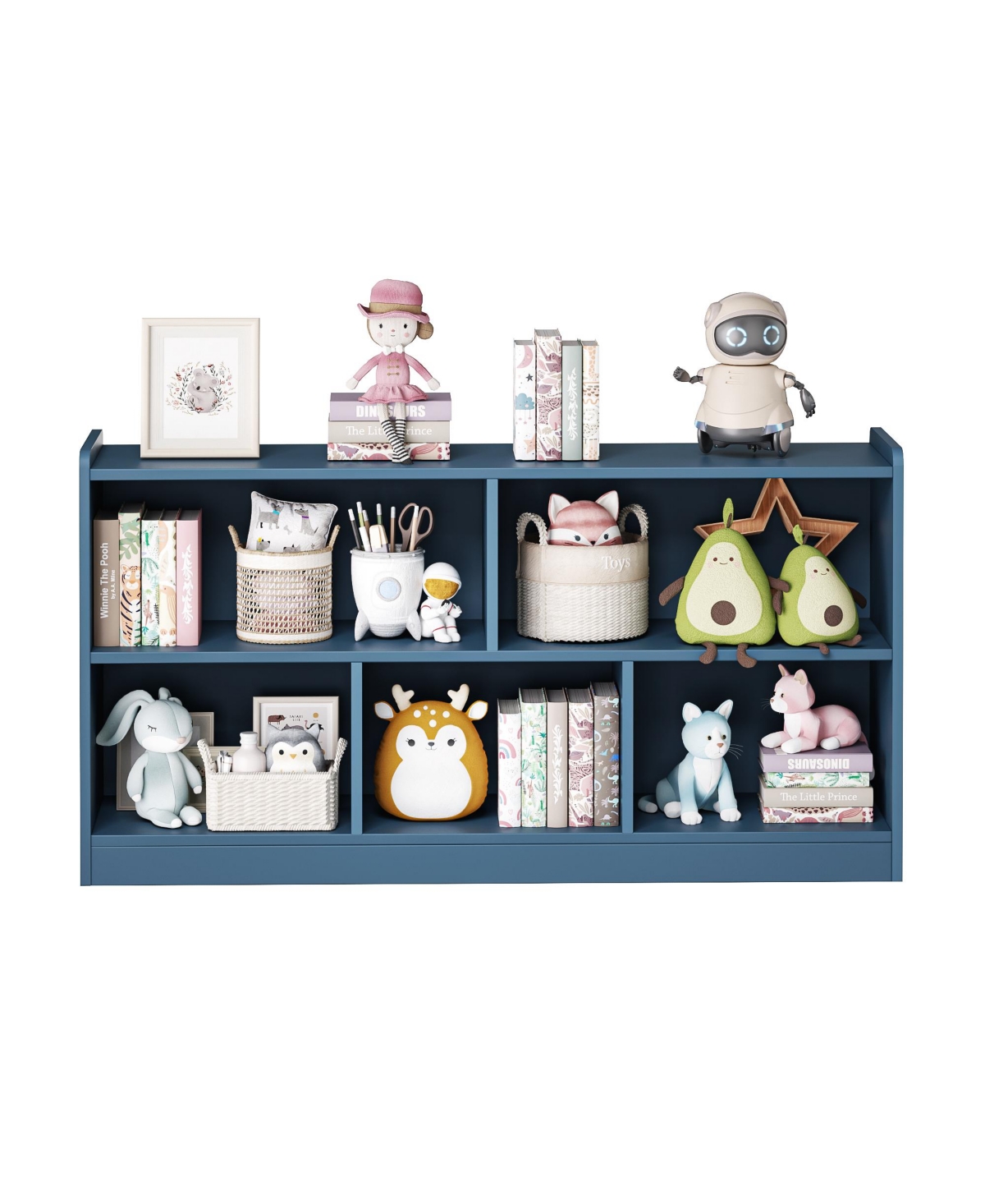 Click here for Rainsken 5 Cube Kids Bookcase - Wooden 2-Tier Stor... prices