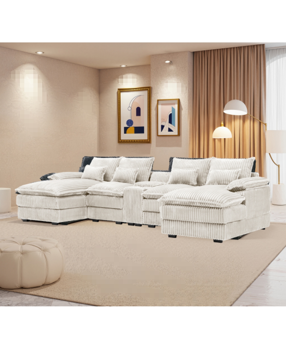 Click here for Streamdale Furniture 5-piece U-shaped sofa w/ cons... prices