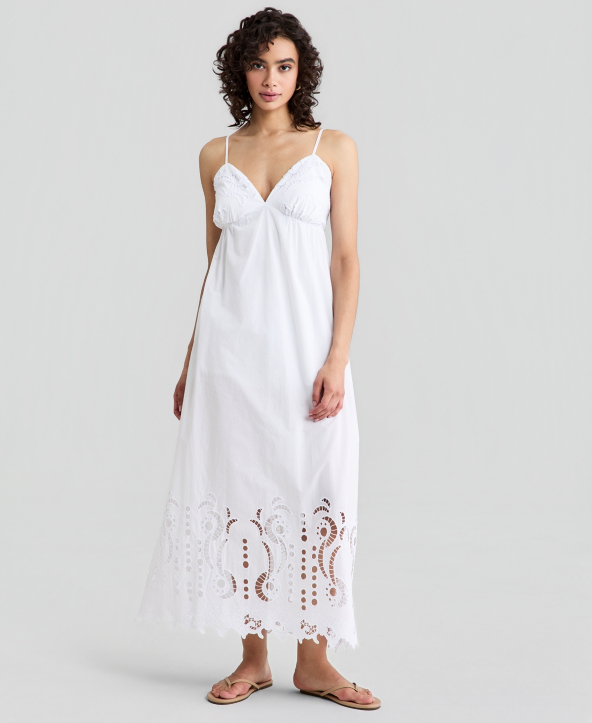 Click here for And Now This Womens Cotton Cutout Embroidered Maxi... prices