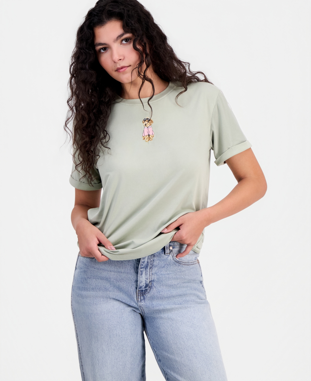 Click here for Pretty Rebellious Juniors Dog Embroidered Graphic... prices
