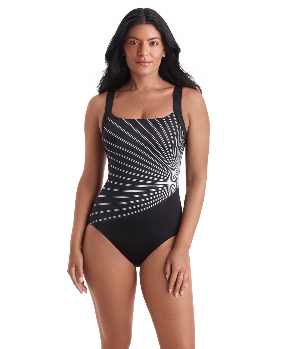 Click here for ShapeSolver Womens Scoop Neck Illusion One-Piece S... prices