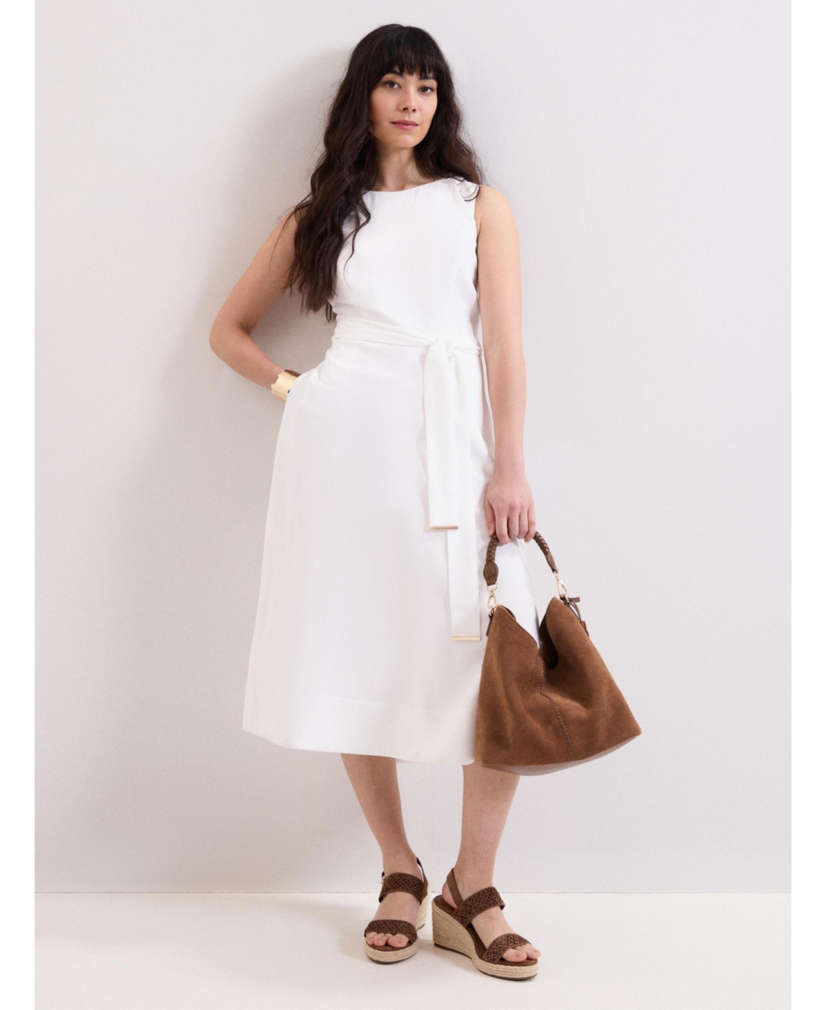 Click here for Phase Eight Womens Marta Tie Belt Midi Dress prices