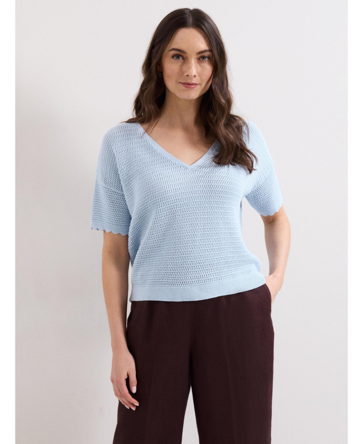 Click here for Phase Eight Womens Amira Texture Jumper - Blue prices