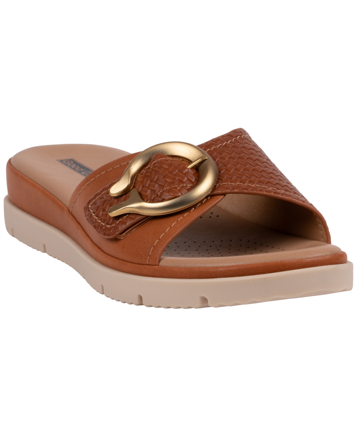 Click here for Gc Shoes Womens Raine Buckle Comfort Sandals - Tan prices