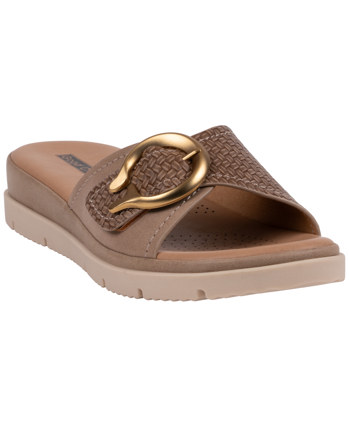 Click here for Gc Shoes Womens Raine Buckle Comfort Sandals - Tau... prices