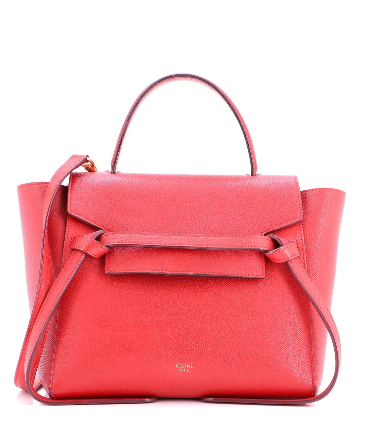 Click here for Pre-Owned Celine Mini Belt Bag Calfskin - Red prices