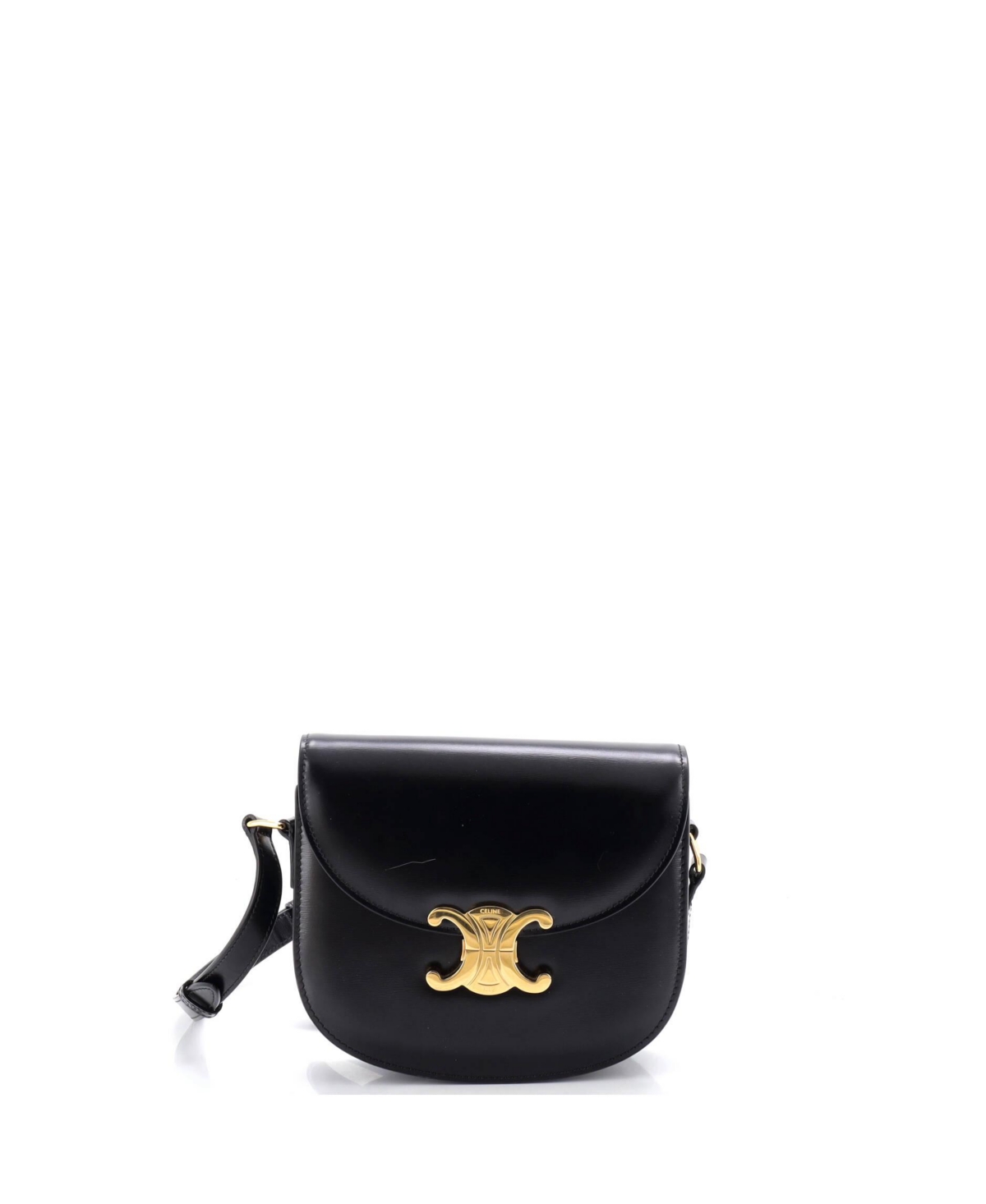 Click here for Pre-Owned Celine Triomphe Besace Clea Flap Bag Lea... prices