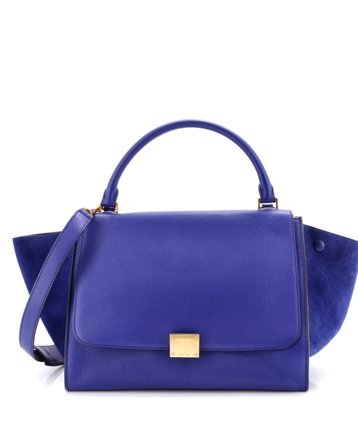 Click here for Pre-Owned Celine Medium Trapeze Bag Leather - Blue prices