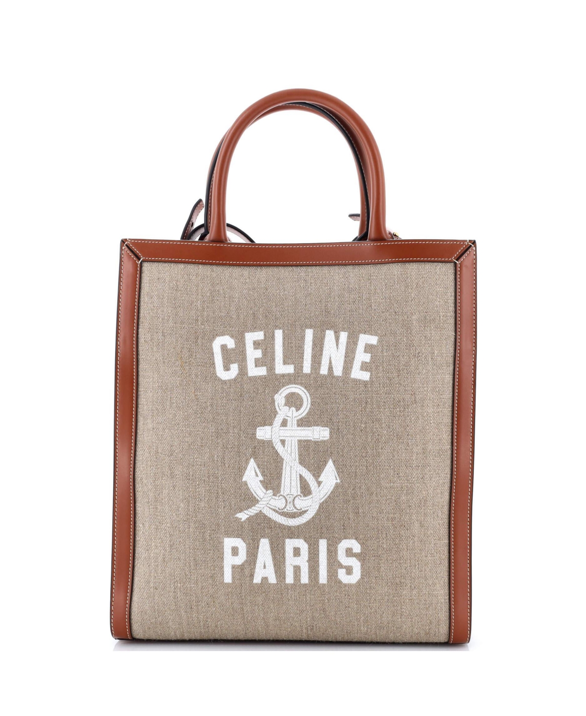 Click here for Pre-Owned Celine Small Vertical Cabas Tote Printed... prices