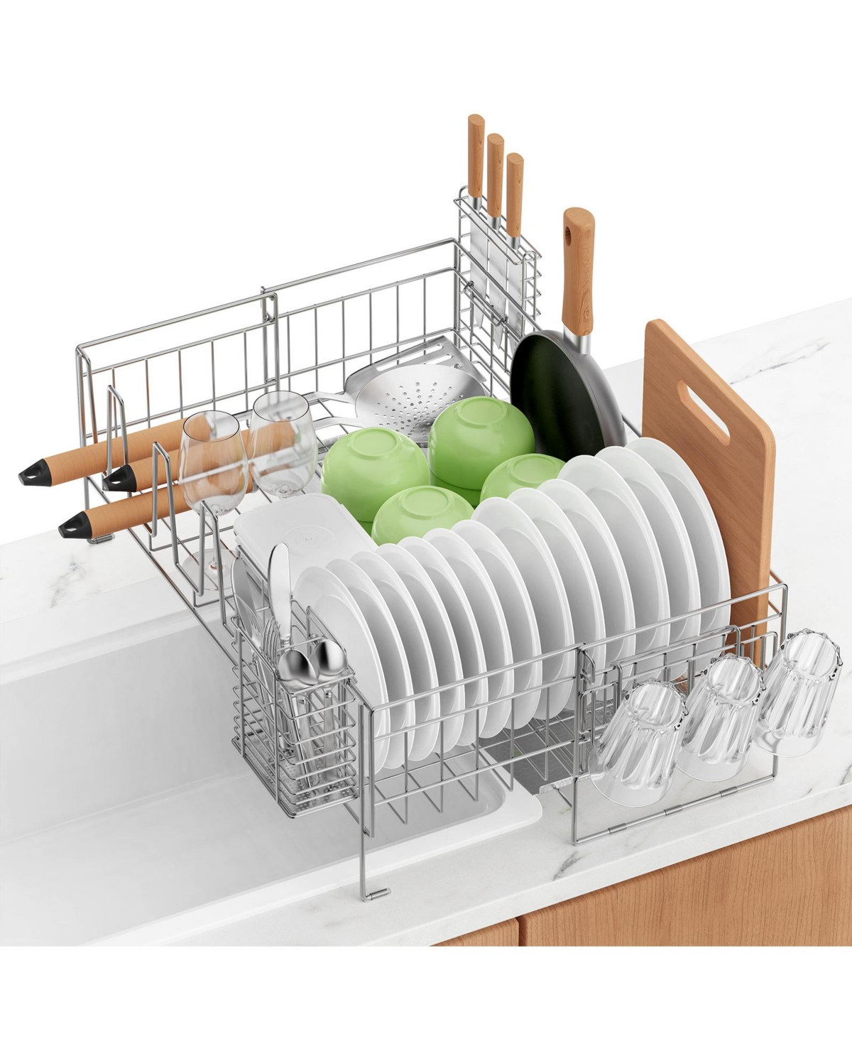 Click here for Sugift 2-Tier Detachable Stainless Steel Dish Dryi... prices