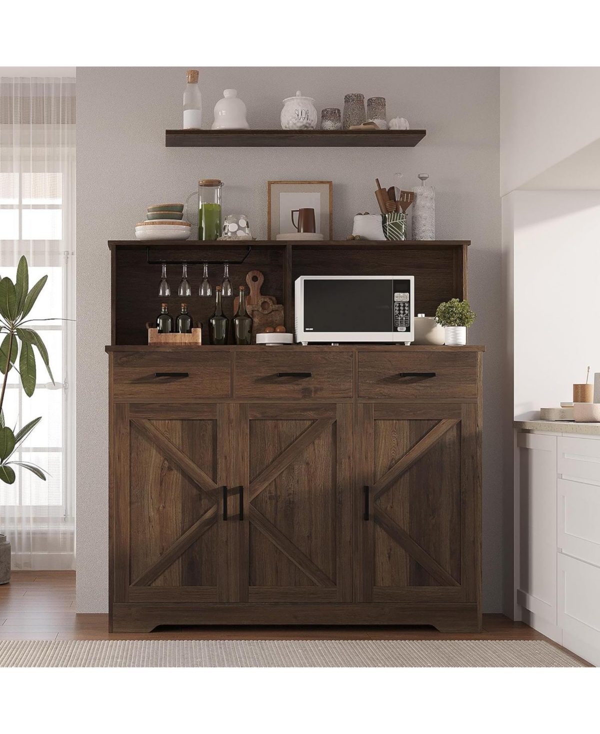Click here for gaomon Farmhouse Sideboard Buffet with Microwave S... prices