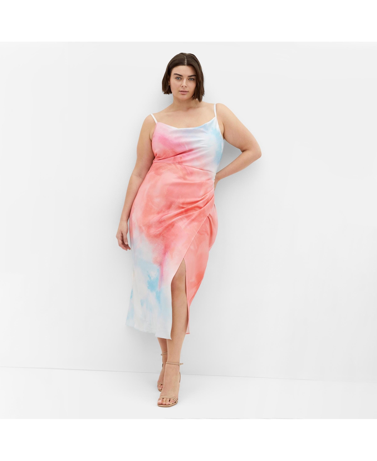 Click here for City Chic Womens Mali Print Dress - Sunset ombre prices