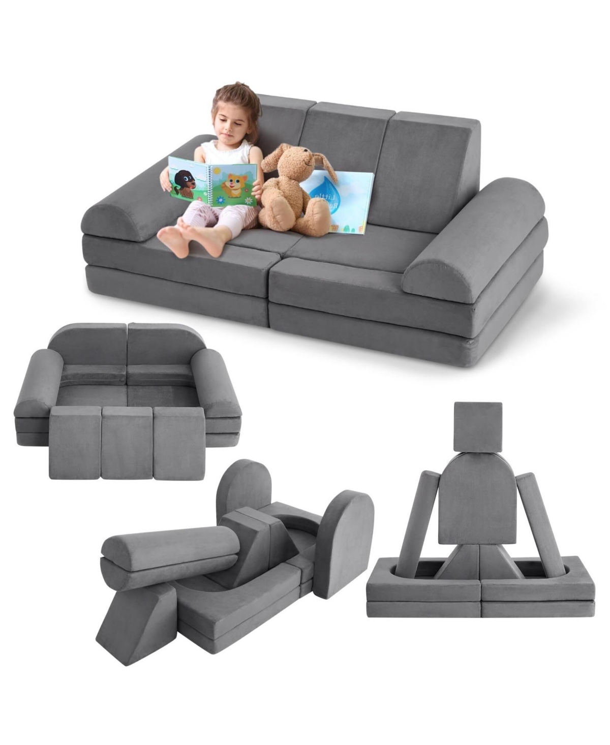 Click here for Gaomon 10PCS Modular Kids Play Couch  Convertible... prices