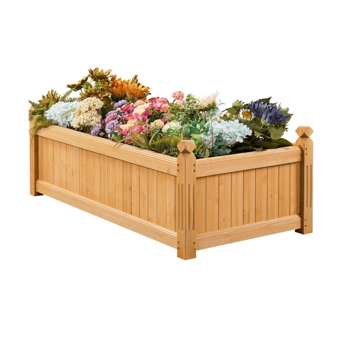 Click here for Yaheetech Wood Rectangular Garden Planter  Raised... prices