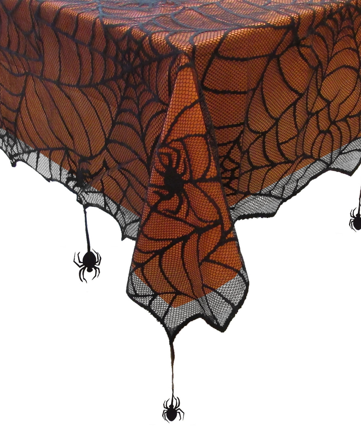 Click here for Elrene Crawling Web Lace Halloween Tablecloth  52... prices