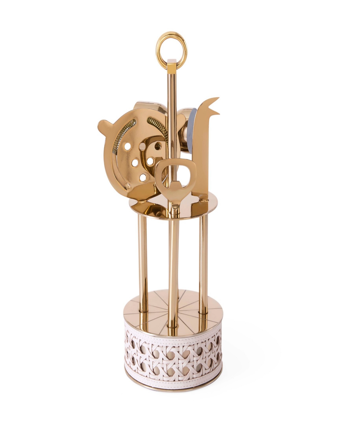 Click here for Jonathan Adler Basketweave 4-Pc. Barware Set - Gol... prices