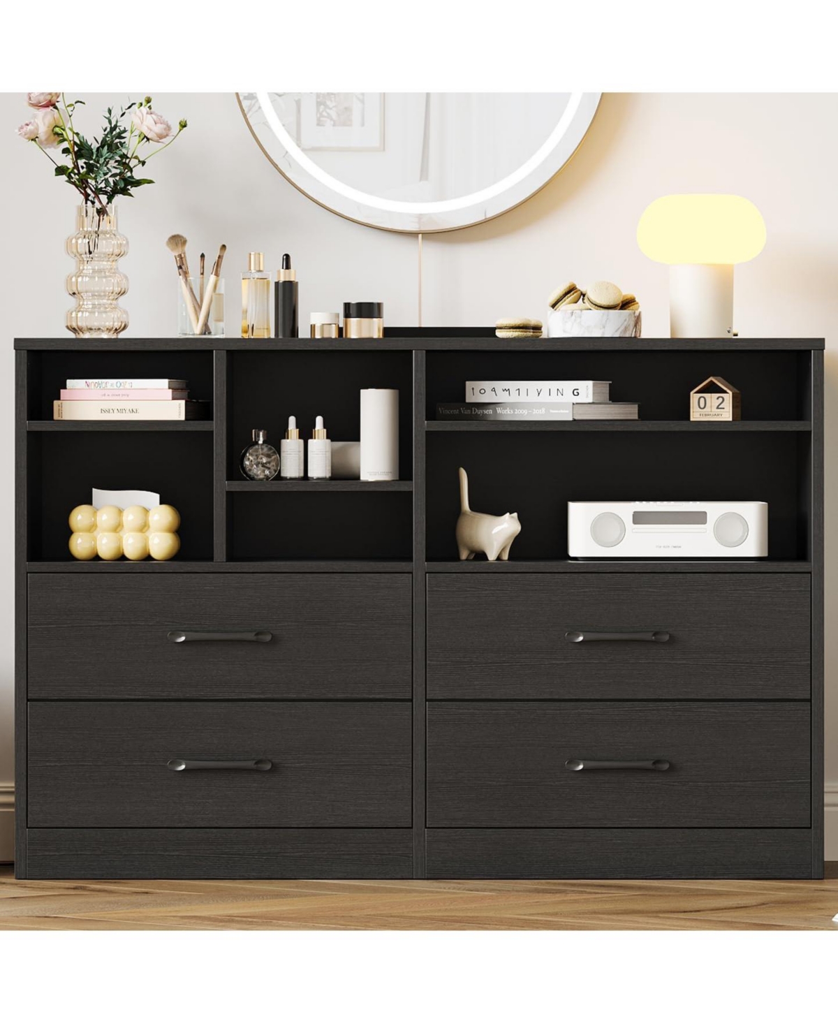 Click here for gaomon Bedroom Dresser Open Shelves  Modern Wood S... prices