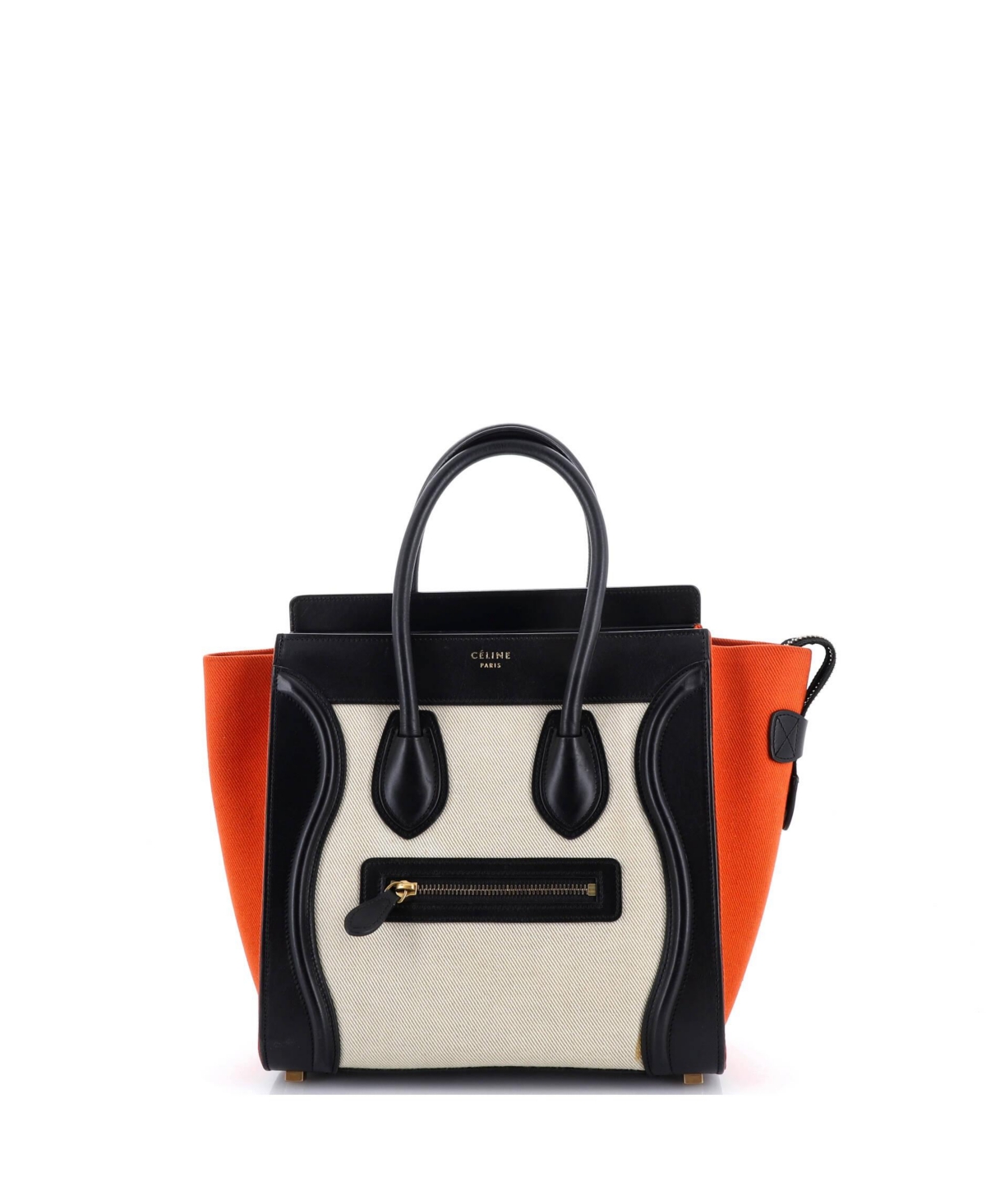 Click here for Pre-Owned Celine Micro Tricolor Luggage Bag Canvas... prices