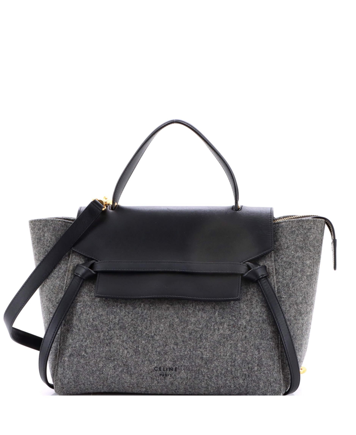 Click here for Pre-Owned Celine Mini Belt Bag Felt and Leather -... prices