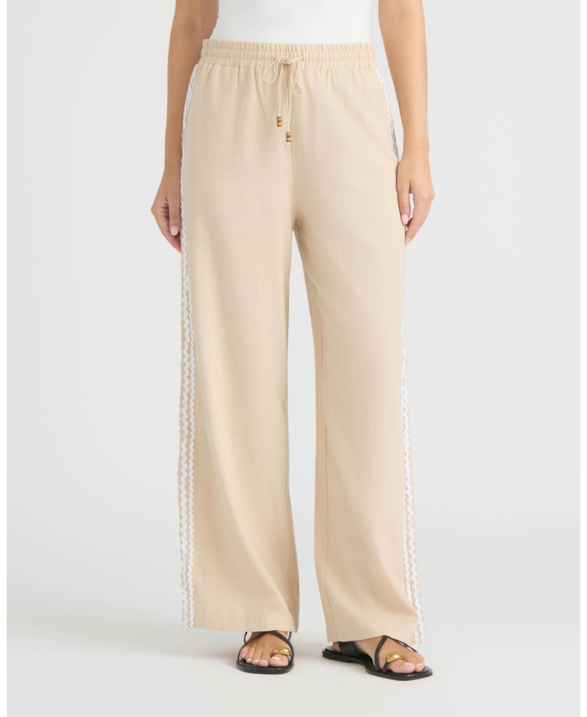 Click here for Ellen Tracy Womens Wide Leg Pant with Ric Rac Deta... prices