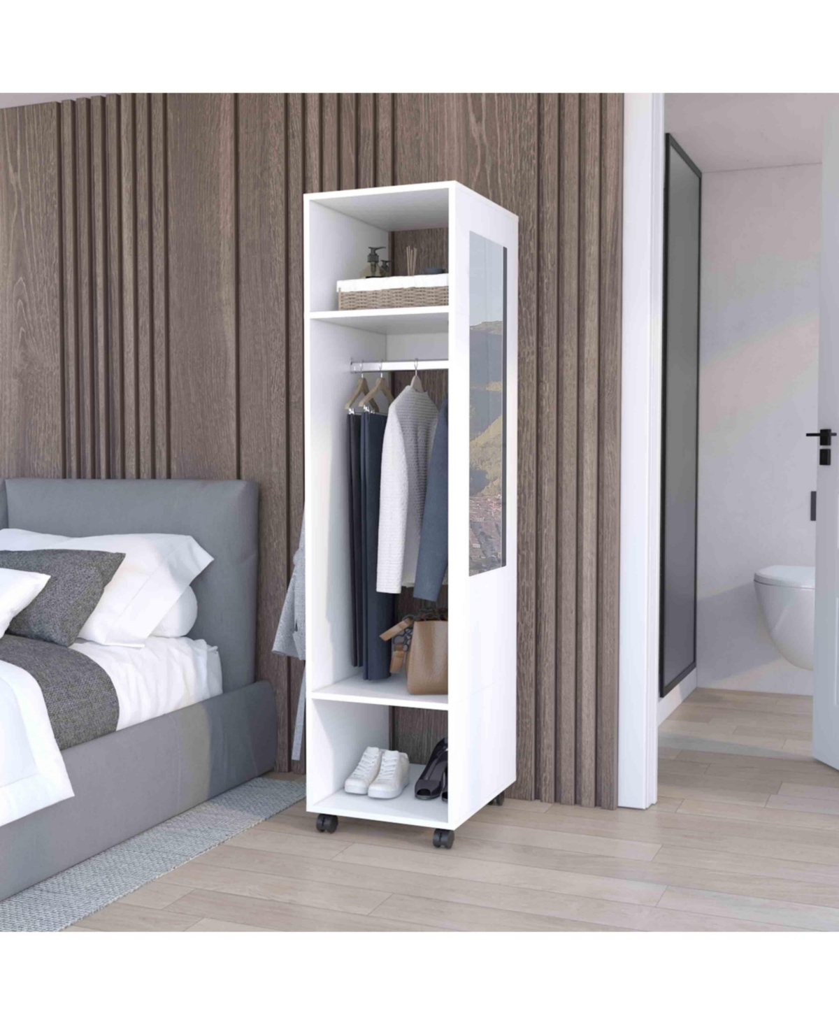 Click here for flynama 63inch Cluster Armoire with Mirror 3 Shelv... prices