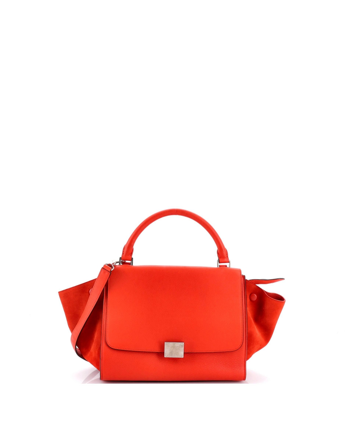 Click here for Pre-Owned Celine Small Trapeze Bag Leather - Red prices