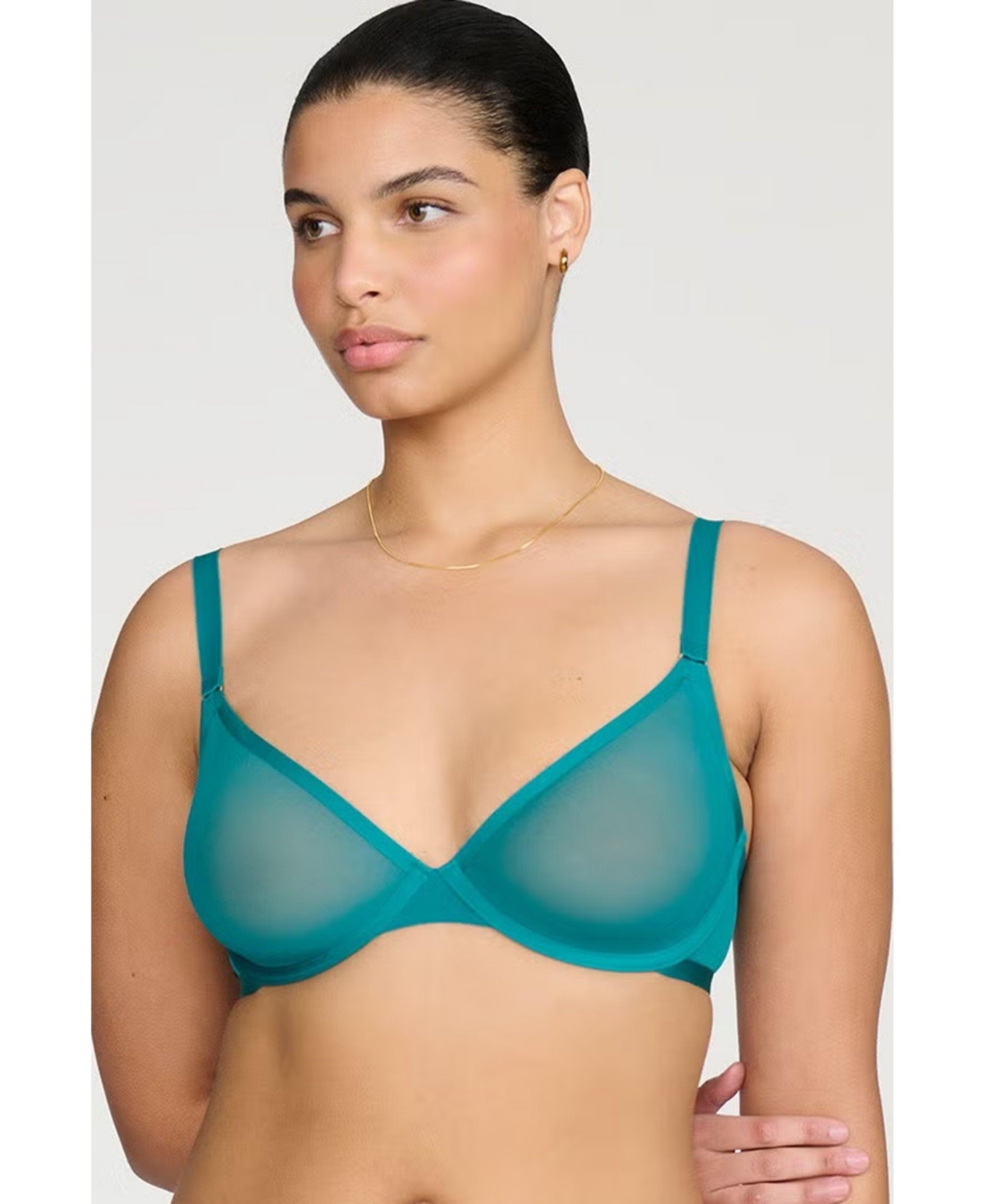 Click here for Cuup Womens The Plunge - Mesh Bra - Turquoise prices