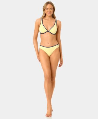 Click here for California Waves Womens Solid Plunge Underwire Swi... prices