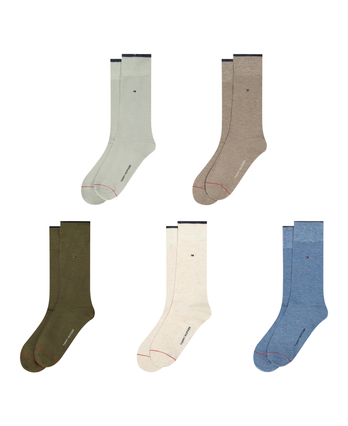 Click here for Tommy Hilfiger 5-Pack Dress Socks - Multi prices